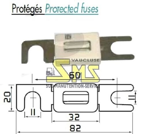 Lot 5 FUSIBLE LAME 325 A AMPERE R1225 DIN 43560 PROTEGE CHARIOT ...